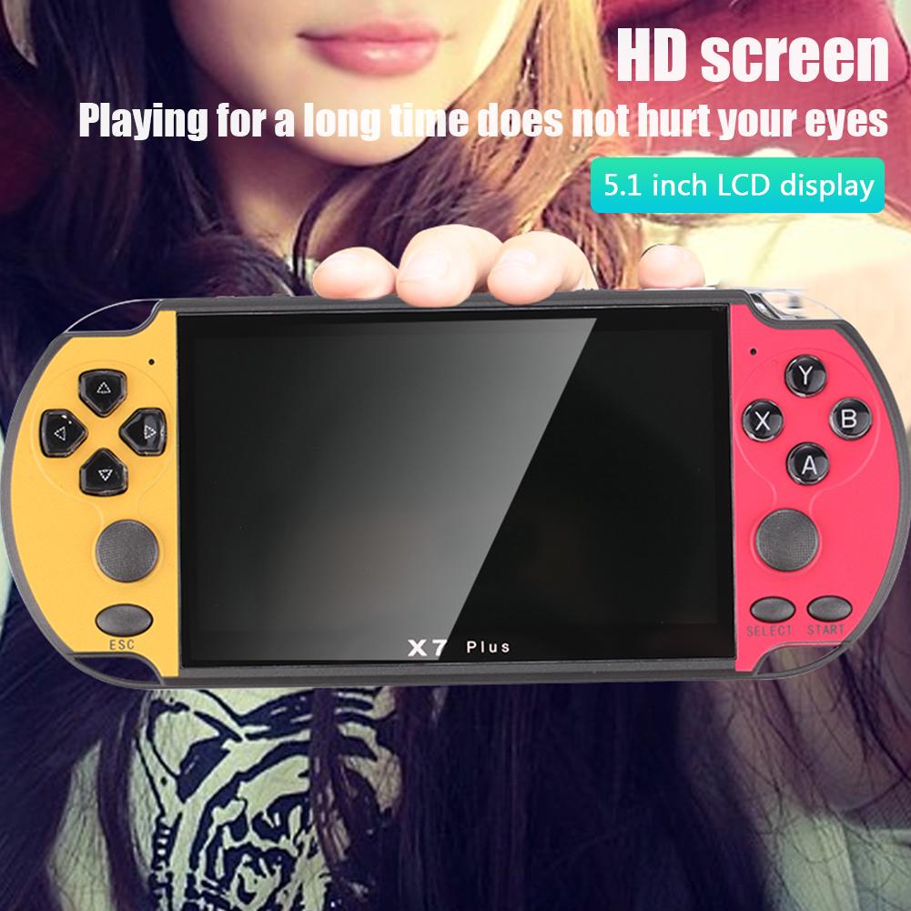 Buy X7 Plus 5.1 inch Handheld Game Console 8GB Game Player Built-in 200 ...