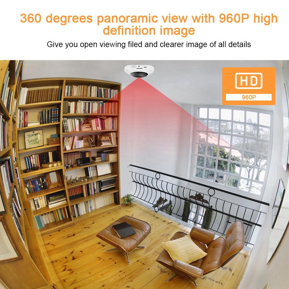 Buy 360 Degree Panoramic Wifi IP Surveillance Camera 1.3MP Wireless ...