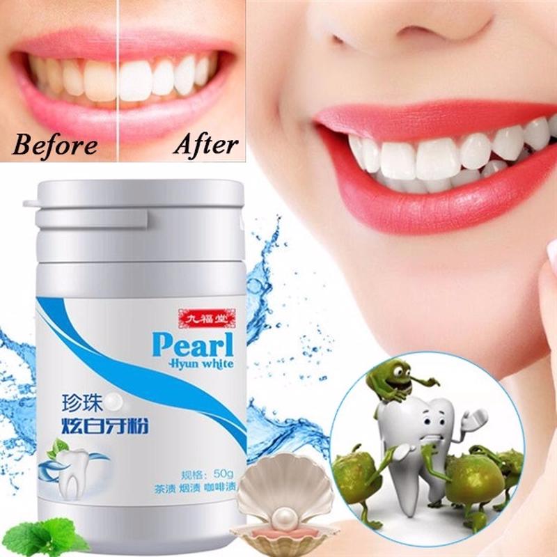 Buy Natural Teeth Whitening Powder Pearl Tooth Powder Teeth Hygiene ...