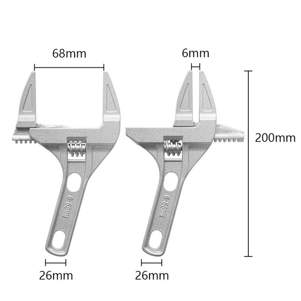 Buy Aluminium Alloy Large Open Adjustable Wrench Universal Spanner ...