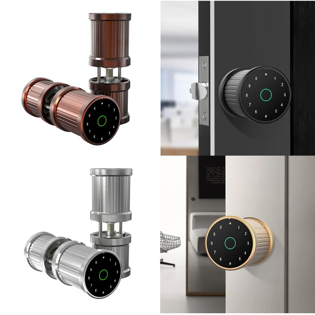 Acquista Smart Tuya Fingerprint Lock Office Interior Door Spherical ...