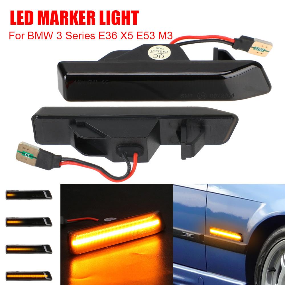 Turn Signal Lights Dynamic LED Side Marker Light DC 12V Flowing Water ...