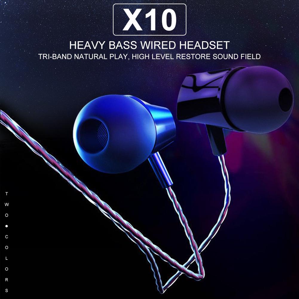 Buy X10 3.5MM Mobile Phone In-ear Earphones Deep Bass Wired Headset ...