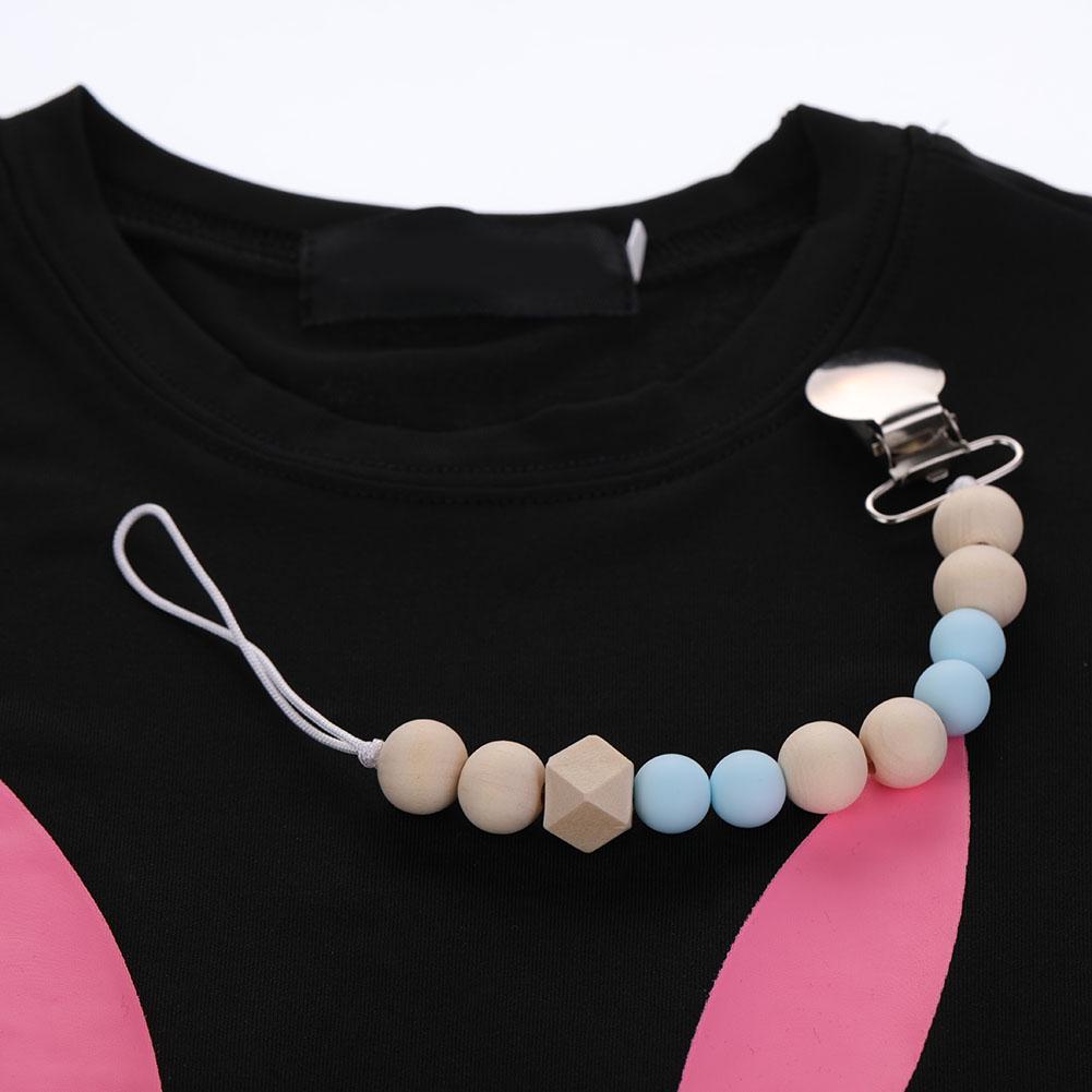 Baby Wooden Beaded Pacifier Chain Holder ,Nipple Clip ,Teether Dummy ...