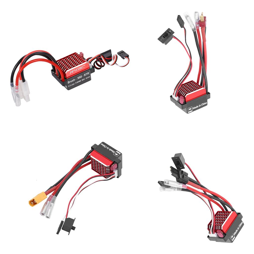 60A ESC Brushed RC Car Electric Speed Controller 6V/2A BEC Replacement ...