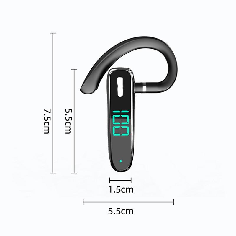 Cheap LED Display Business Single-Ear Headphone Hanging Ear Type 5.3 Bluetooth Headset Handfree ...