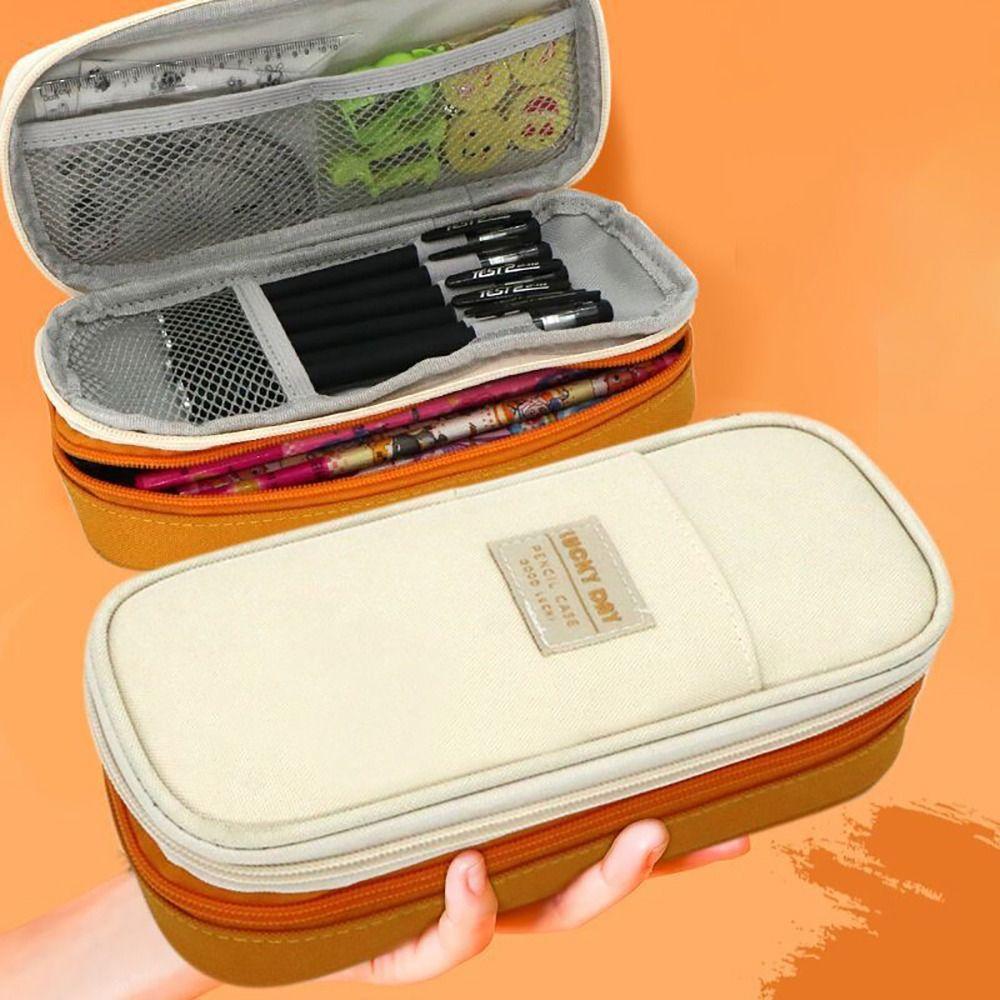 Cheap Large Capacity Stationery Organizer School Supplies Pencil Case ...