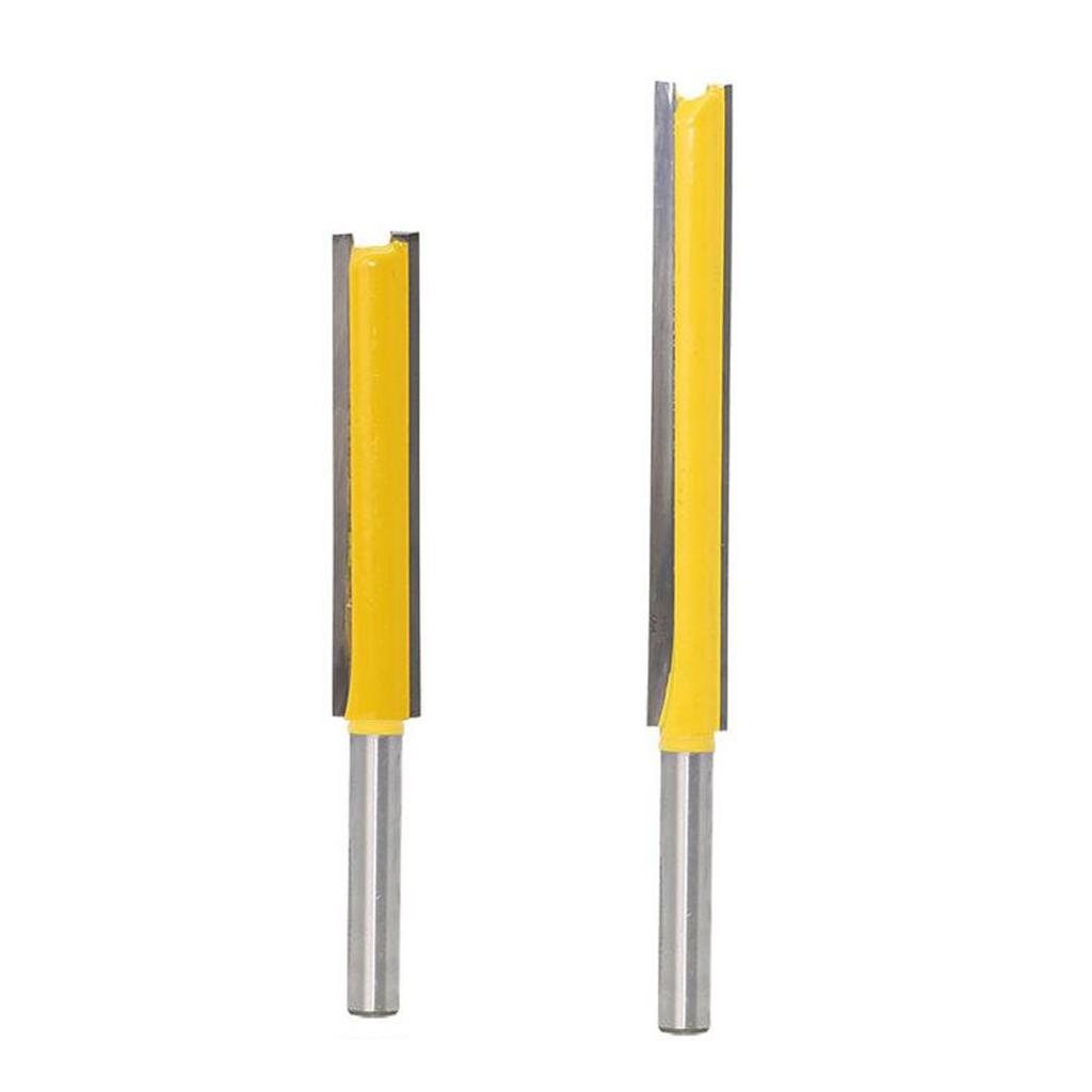 Buy 2x Extra Long Straight Router Bit Wood Milling Cutter Slotted ...