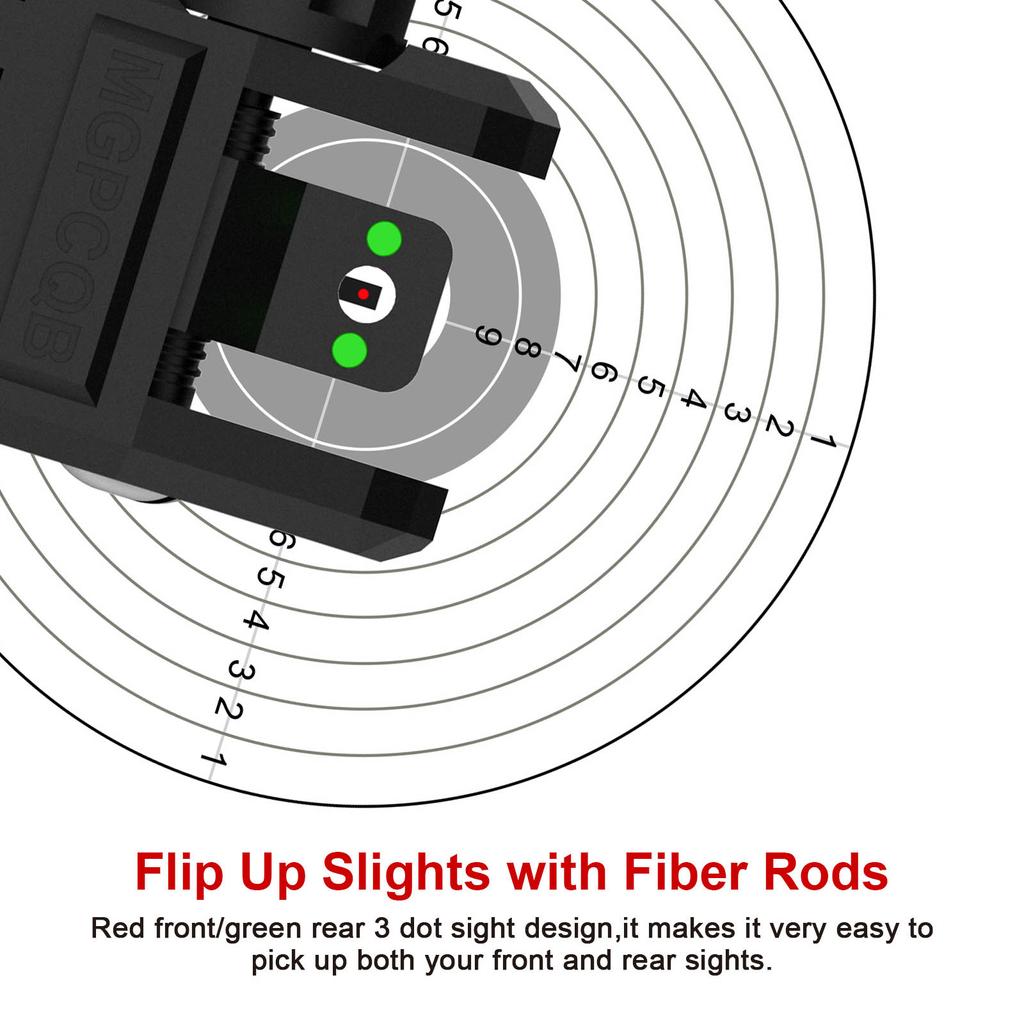 Airsoft Sight Oh Hunt Flip Up Rear Sights Fiber Optic Flip-Up Sights ...