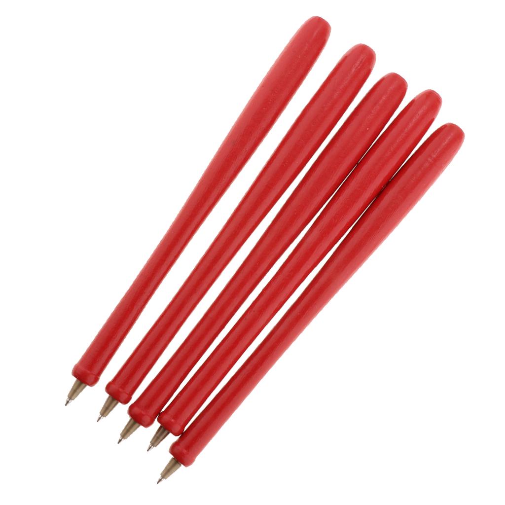 Buy 5Pcs Durable Wooden Ballpoint Pens Sign Pen Gift Souvenir ...