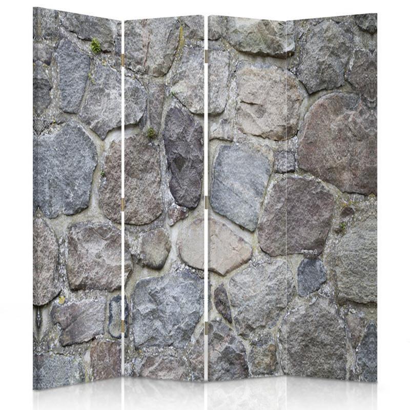 Buy Room Divider, Decorative Screen, 4 Panels, Double-Sided, Canvas ...