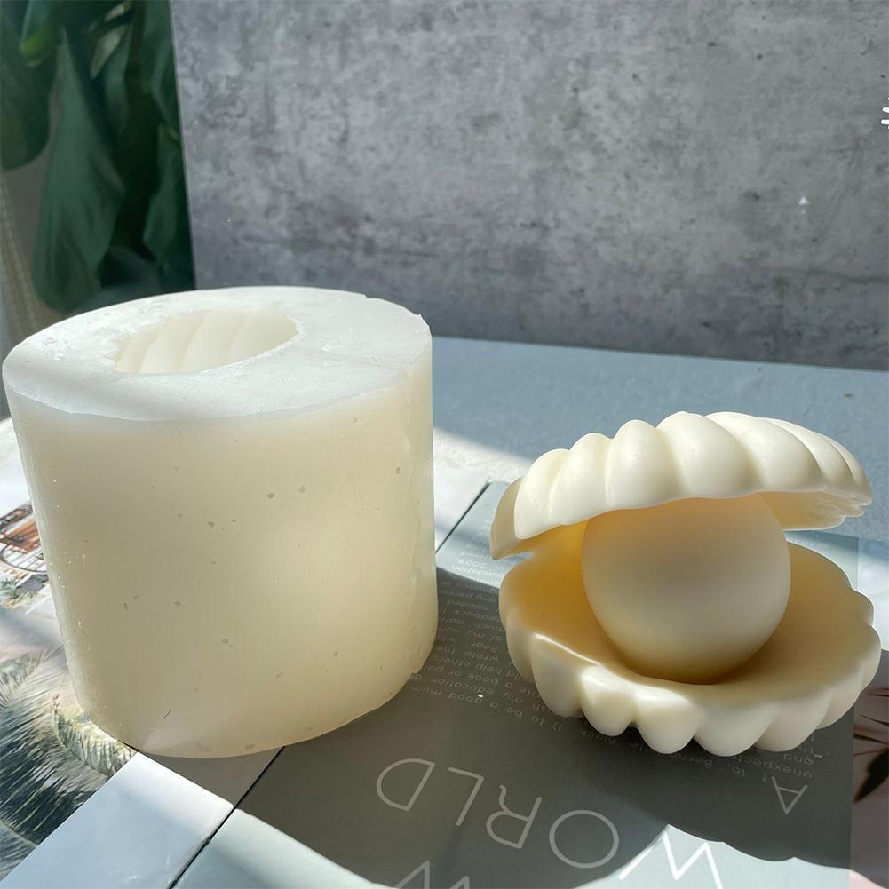Buy 3D Candle Mould Shell Shape DIY Perfume Soap Candle Making W5L3 ...