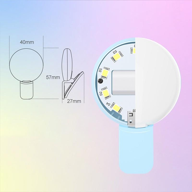 Buy 1PCS LED Fill Light Phone Selfie Lamp USB Rechargeable Beauty Light ...