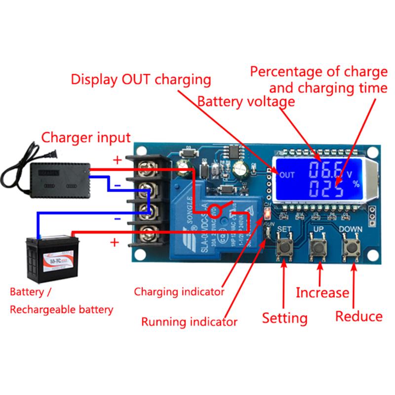 Buy 30A 6-60V Battery Charger Control Module Overcharge Protection ...