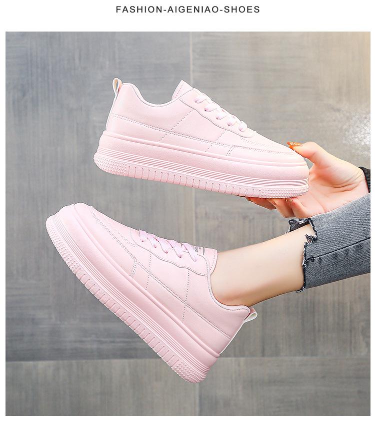 Buy New Spring Autumn Thick-Soled Round Toe Fashion Low-Top Lace-Up ...