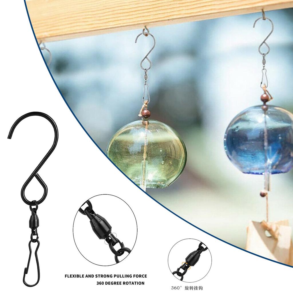 Buy [BD36] Metal Wind Hook Wind Bell Hook Stainless Steel Free Rotating ...