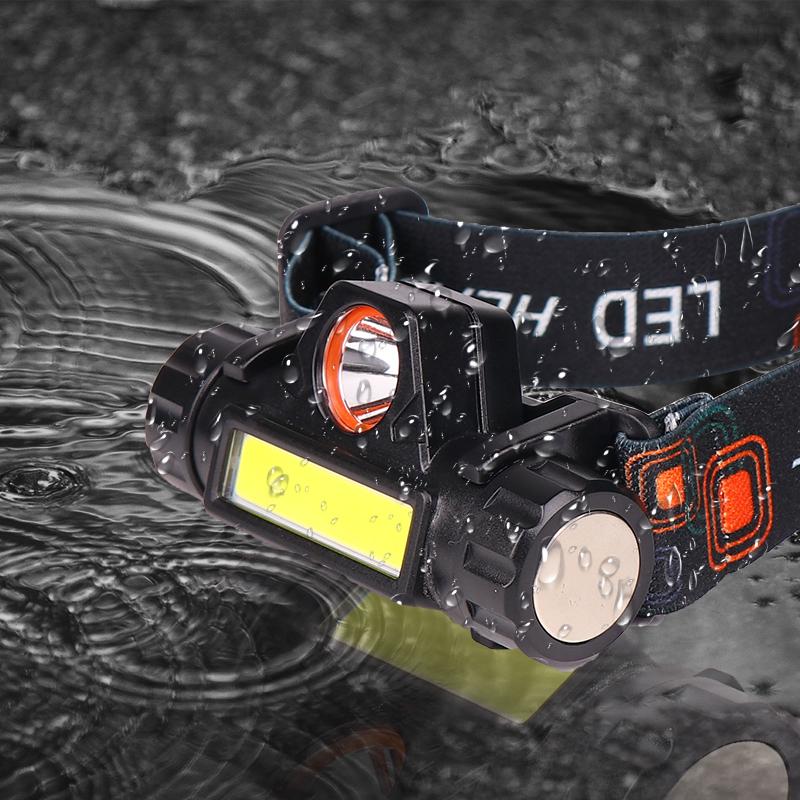 Buy LED Headlamp Portable USB Rechargeable Powerful XPE+COB Headlight ...