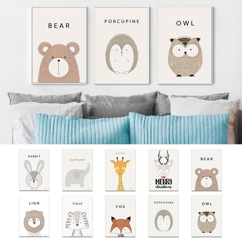Buy Animal Posters and Prints Canvas Art Painting Wall Art Nursery ...