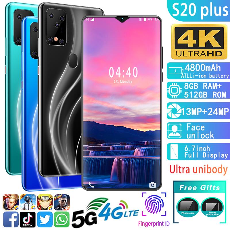 Buy 6.7inch Full Display Android 10.0 Dual SIM Card Phones 8GB RAM ...