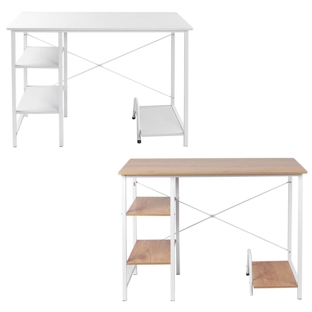 Buy Westwood Computer Desk - Home Office PC Laptop Table With 2 Shelves ...