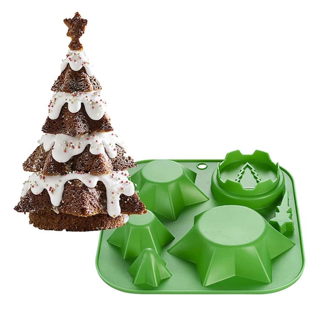 Buy Christmas Tree Silicone Cake Chocolate Baking Mold Ice Tray Jelly ...