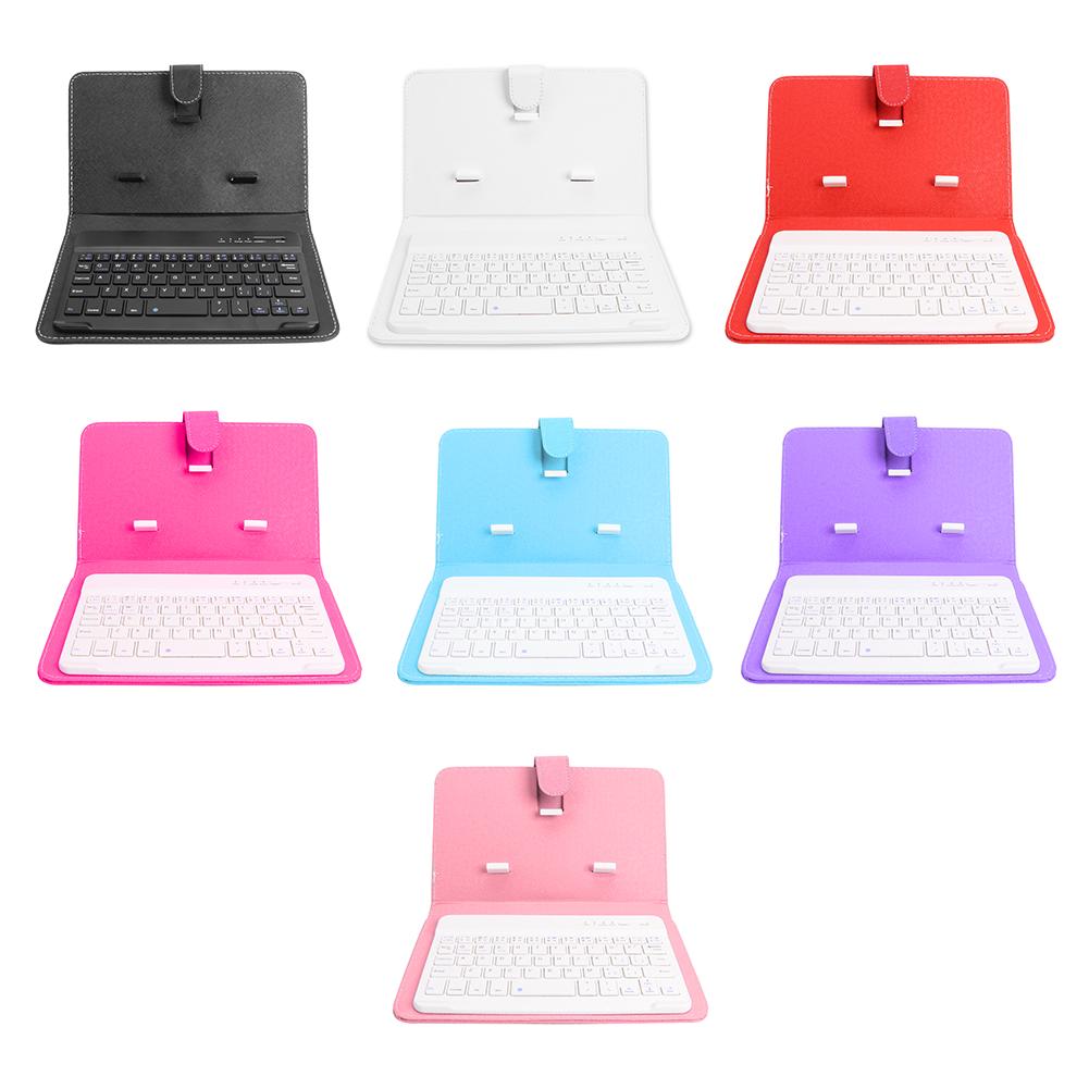 Portable PU Leather BT Bluetooth Keyboard Case for iPhone Android Phone ...
