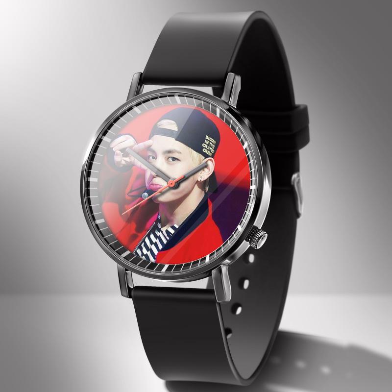 Buy Man Women BTS Casual Quartz Watch with Handsome Boy Face for BTS ...