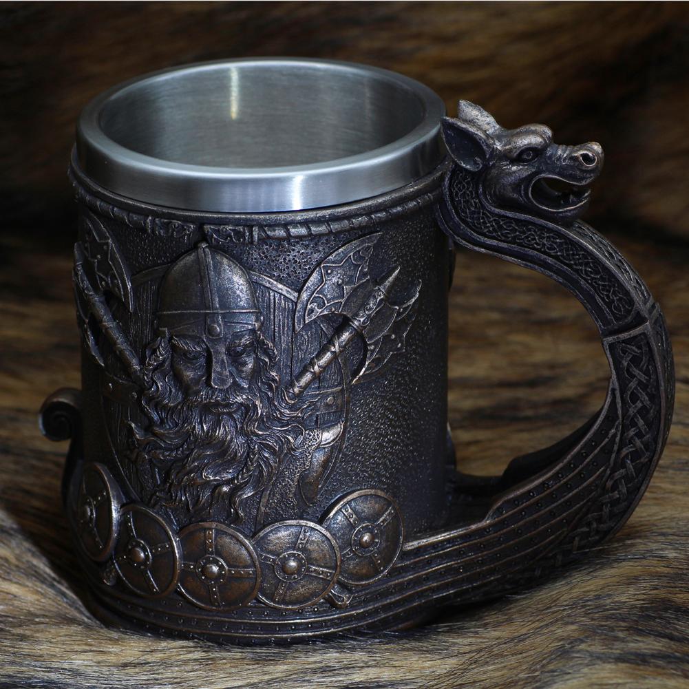 Viking Ship Draon Drakkar Tankard Mug Nordic Beer Cup Large Size kjøp ...