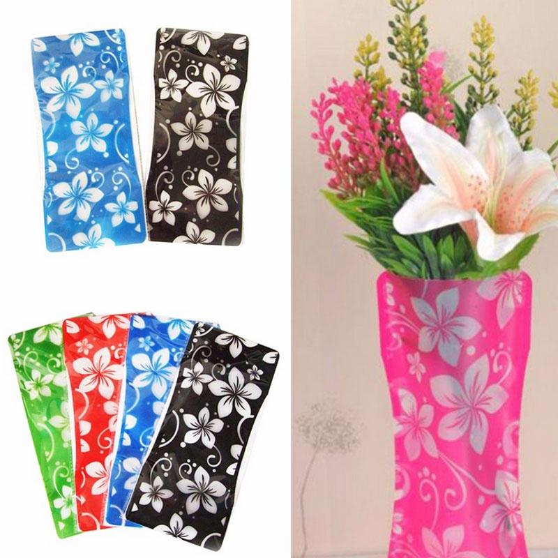 Foldable Plastic Transparent and Fresh PVC Flower Vase-buy at a low ...