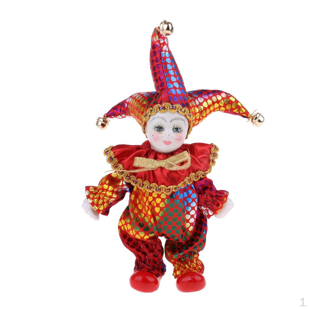 Buy 6inch Porcelain Triangel Doll Clown Doll Home Desk Display ...