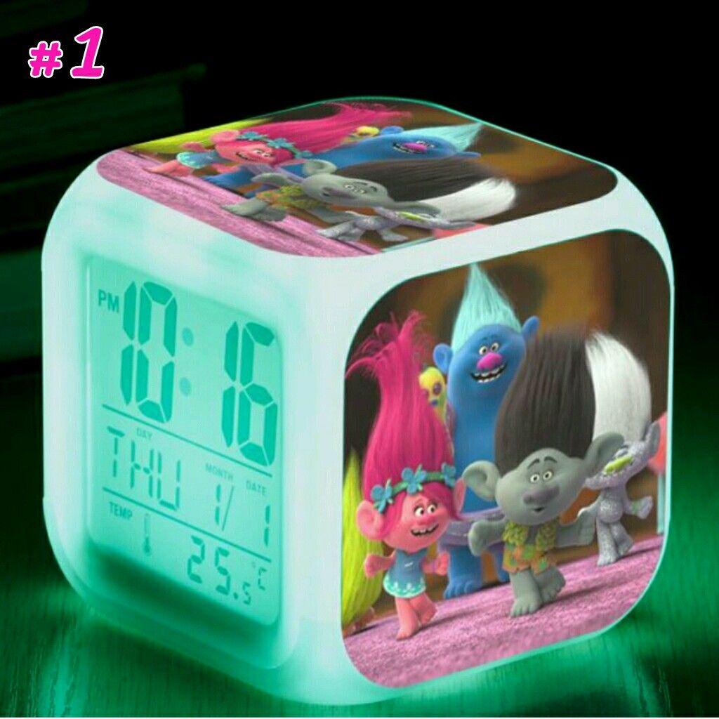 Buy Trolls Color Changing Glowing Child Kids Gifts Digital Alarm Clock ...
