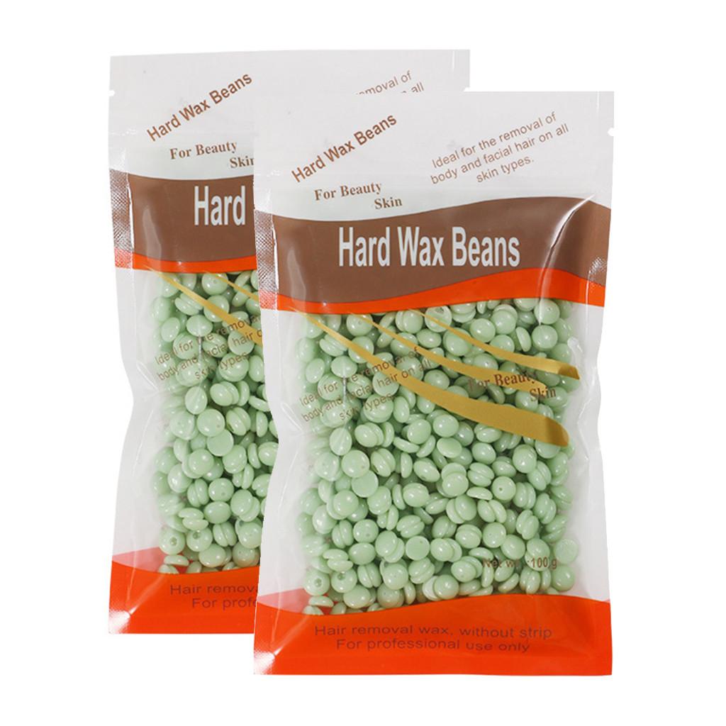 Buy [MMM] 2PC No Strip Depilatory Hot Hard Wax Pellet Waxing Hair ...