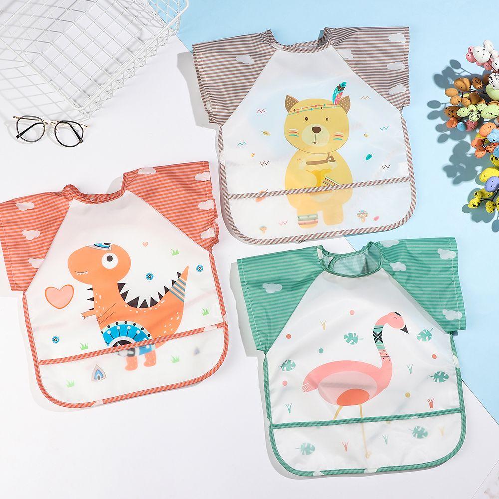 Buy Cartoon Art Apron Waterproof Smocks Long Sleeve Animal Smock Burp ...