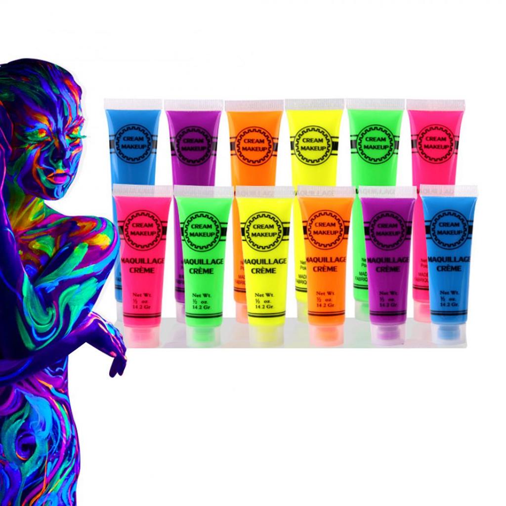 Buy 19/14.2g Body Art Face Paint Cream Tube Halloween Party Safe Non ...
