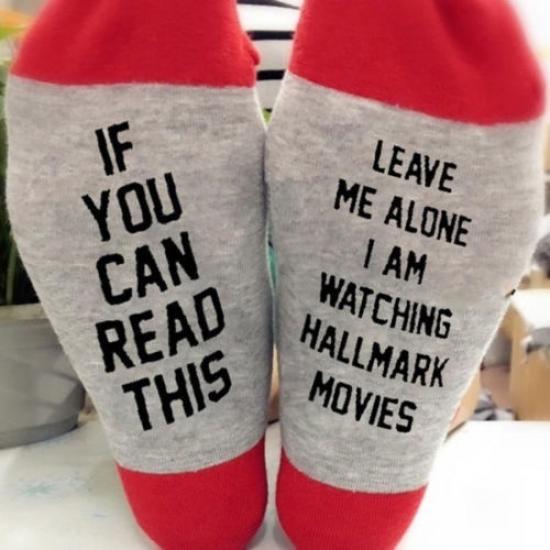 Buy Adult Funny Hallmark Movies Socks Leave Me Alone I Am Watching ...