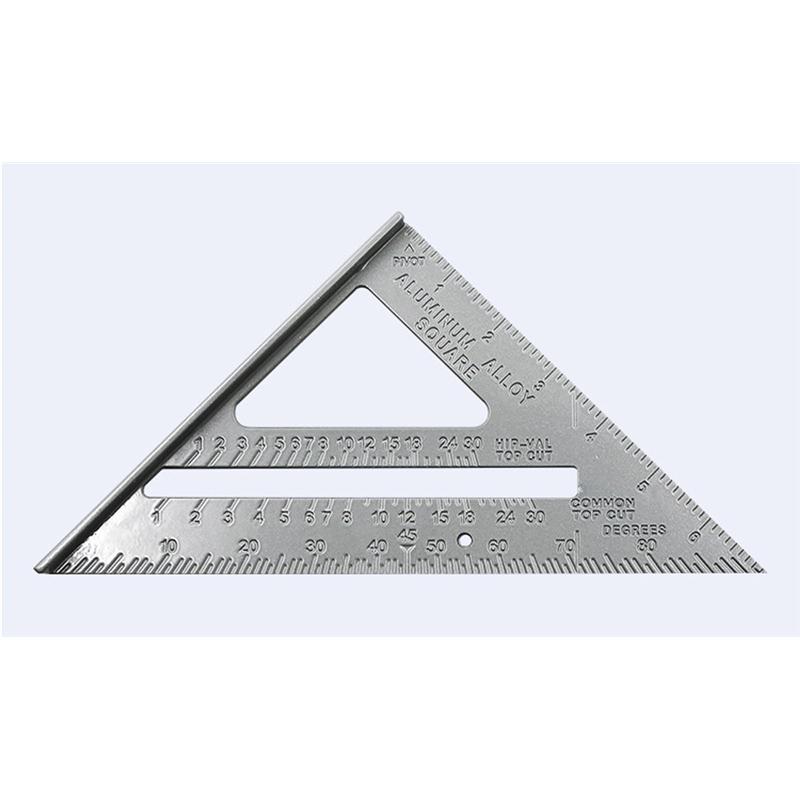Buy Triangular Ruler 45 Degree 90 Degree Practical Metal Office Ruler ...