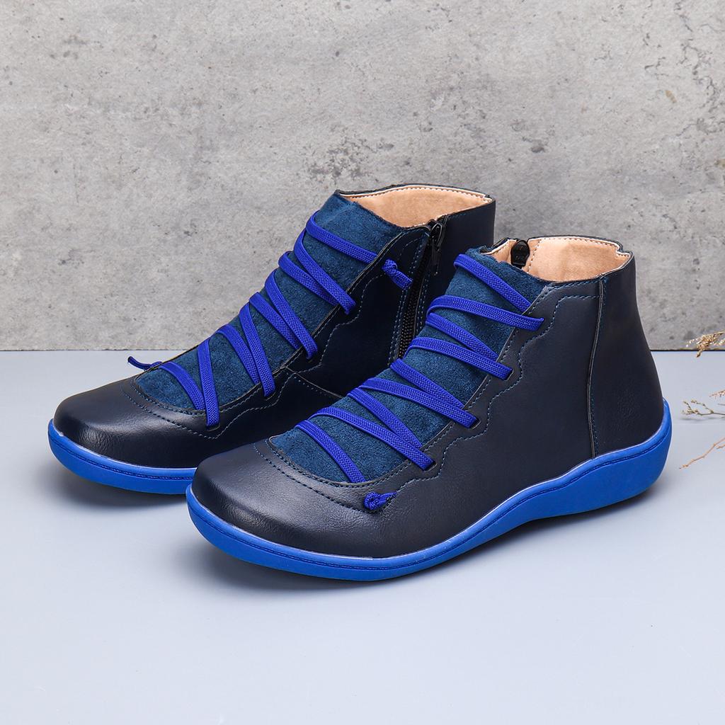 Buy 2019 New Comfortable Arch Support Boots Flat Heel Womens Leather ...