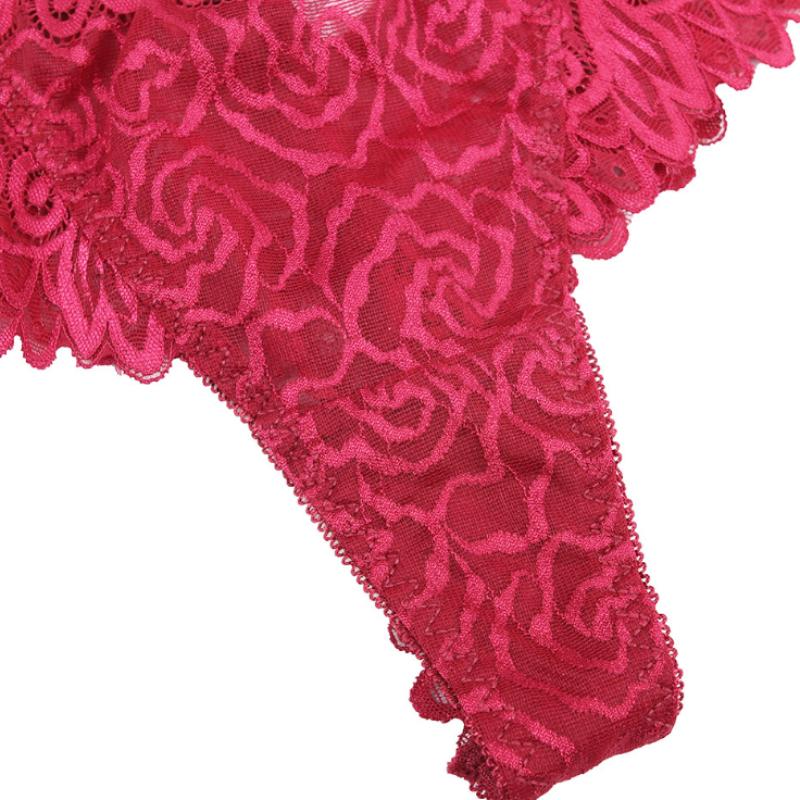 Kaufe Sexy Damen-T-String aus Spitze, niedrige Taille, Damen-Unterwäsche, hohle Damen-T-Hose ...