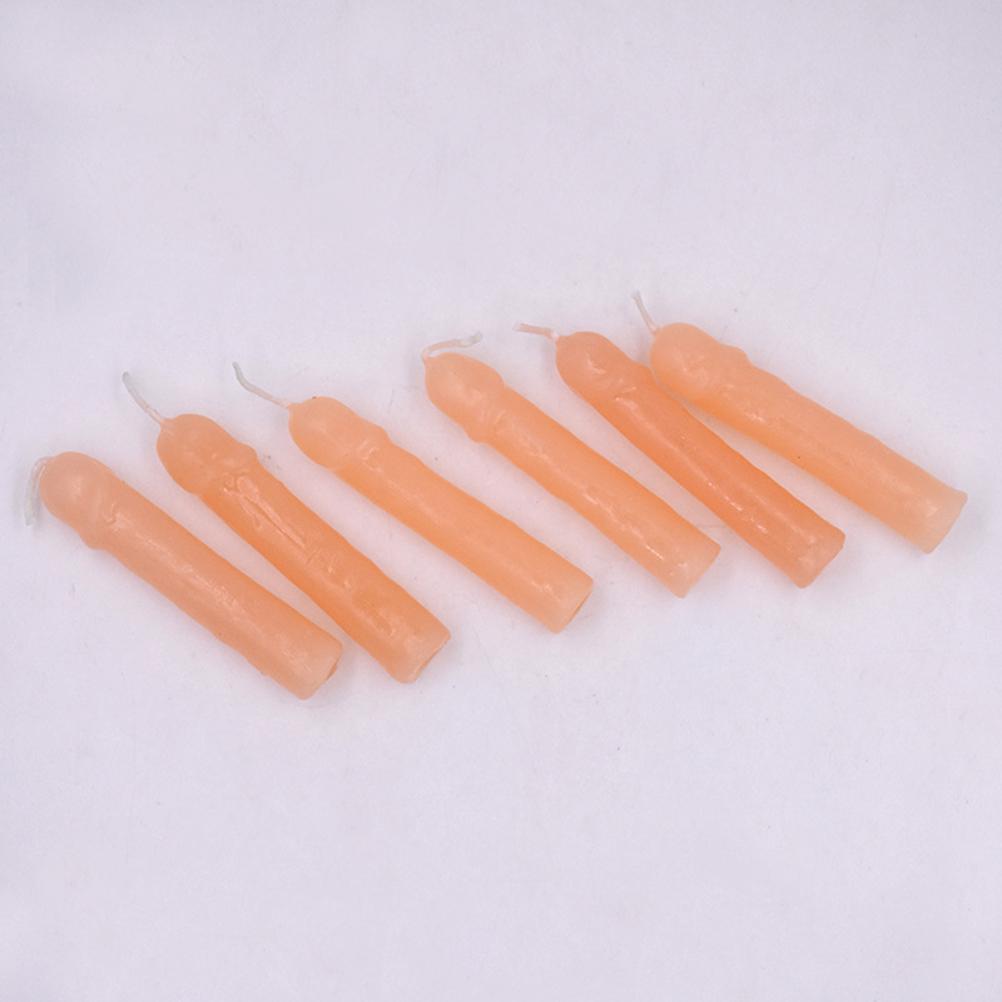 Buy 6Pc Penis Shaped Candles Bachelorette Decorative Flirting Wax Drip ...