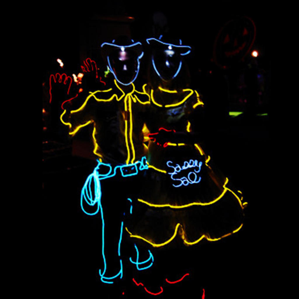 Buy El Wire with Controller Battery Operated Luminescent Neon Glow ...