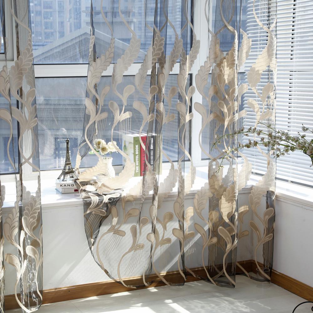 Buy Fabufd Sheer Curtain Tulle Window Treatment Voile Drape 1 Panel ...