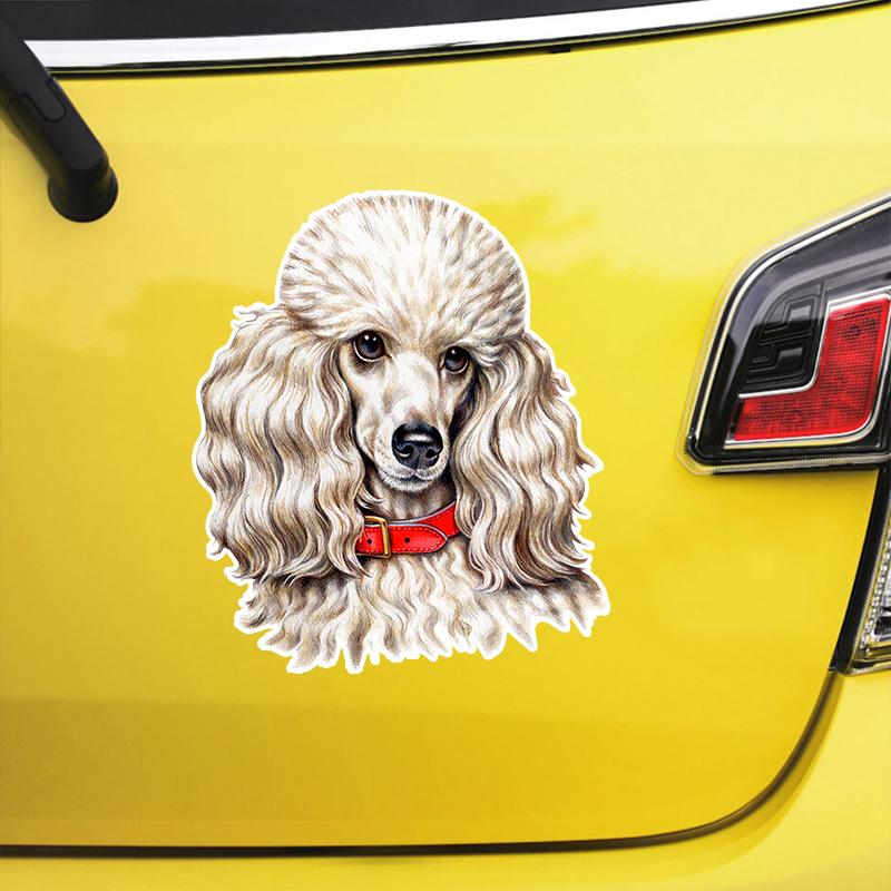 Buy S40266# Poodle Dog Stickers On The Car Funny Vinyl Decal Waterproof ...