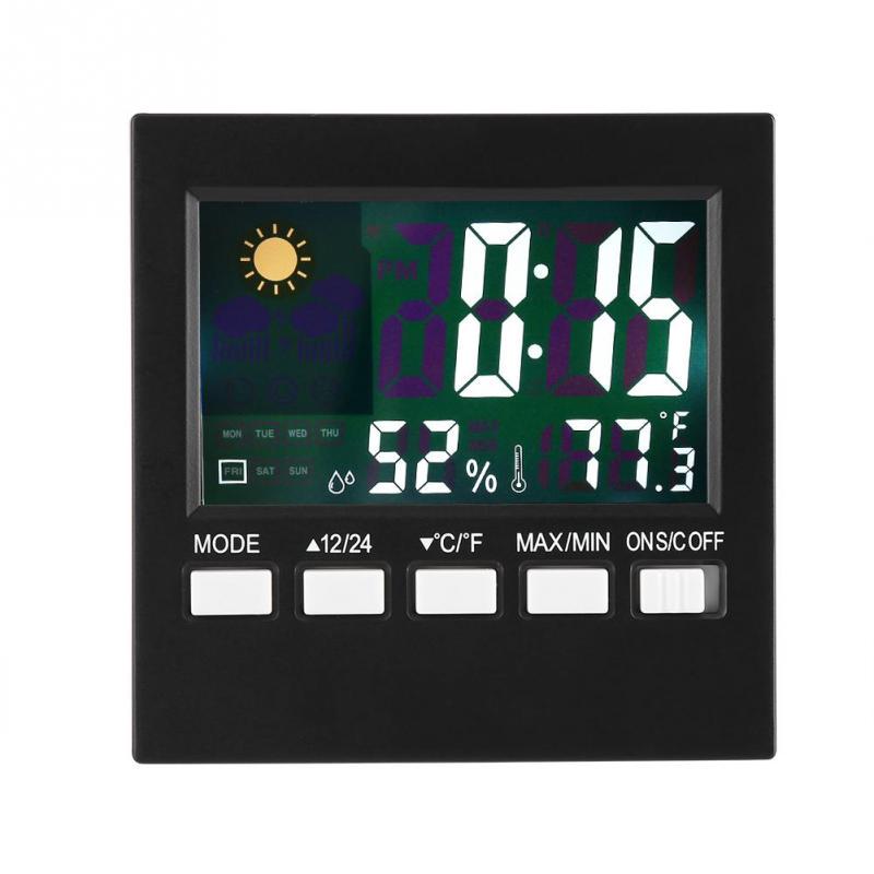 Buy Digital Thermometer Alarm Clock Temperature Humidity Weather ...