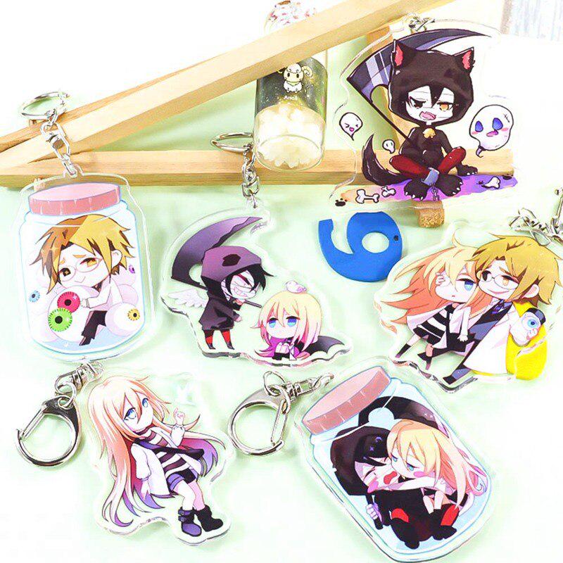 Buy Anime Angels Of Death Keychain Acrylic Keyring Cute Kawaii Figure ...