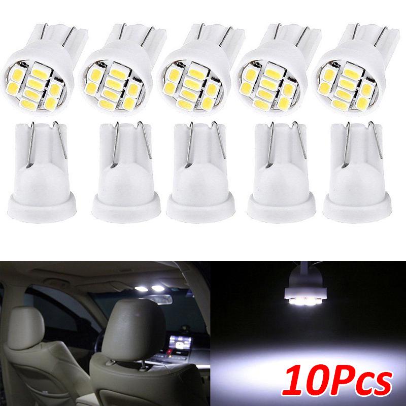 Buy 10pcs 12V 1206 2825 194 W5W White T10 8 LED Car Side Wedge Interior ...