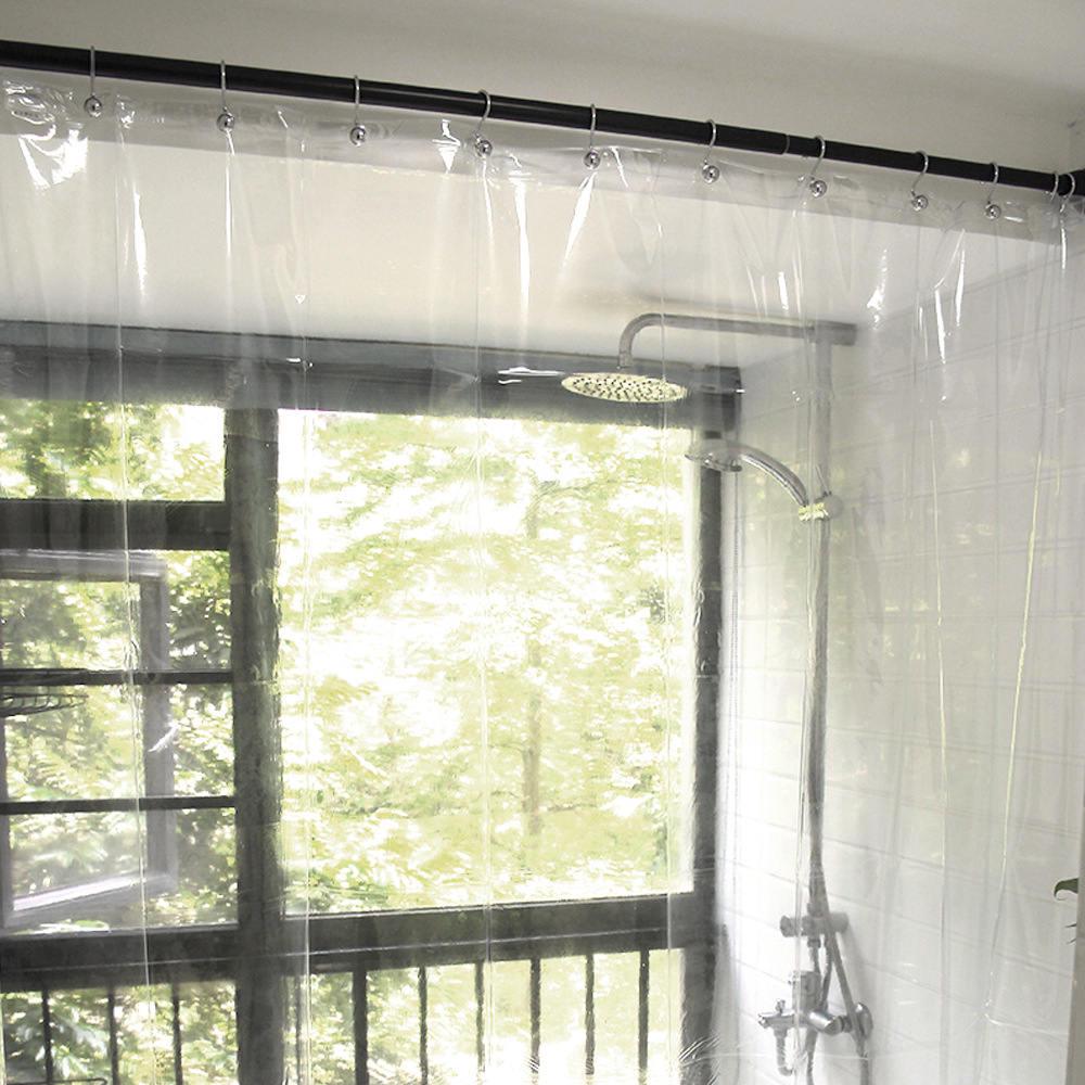 180*200cm Transparent Shower Curtain EVA Waterproof Bathroom Home Bath ...