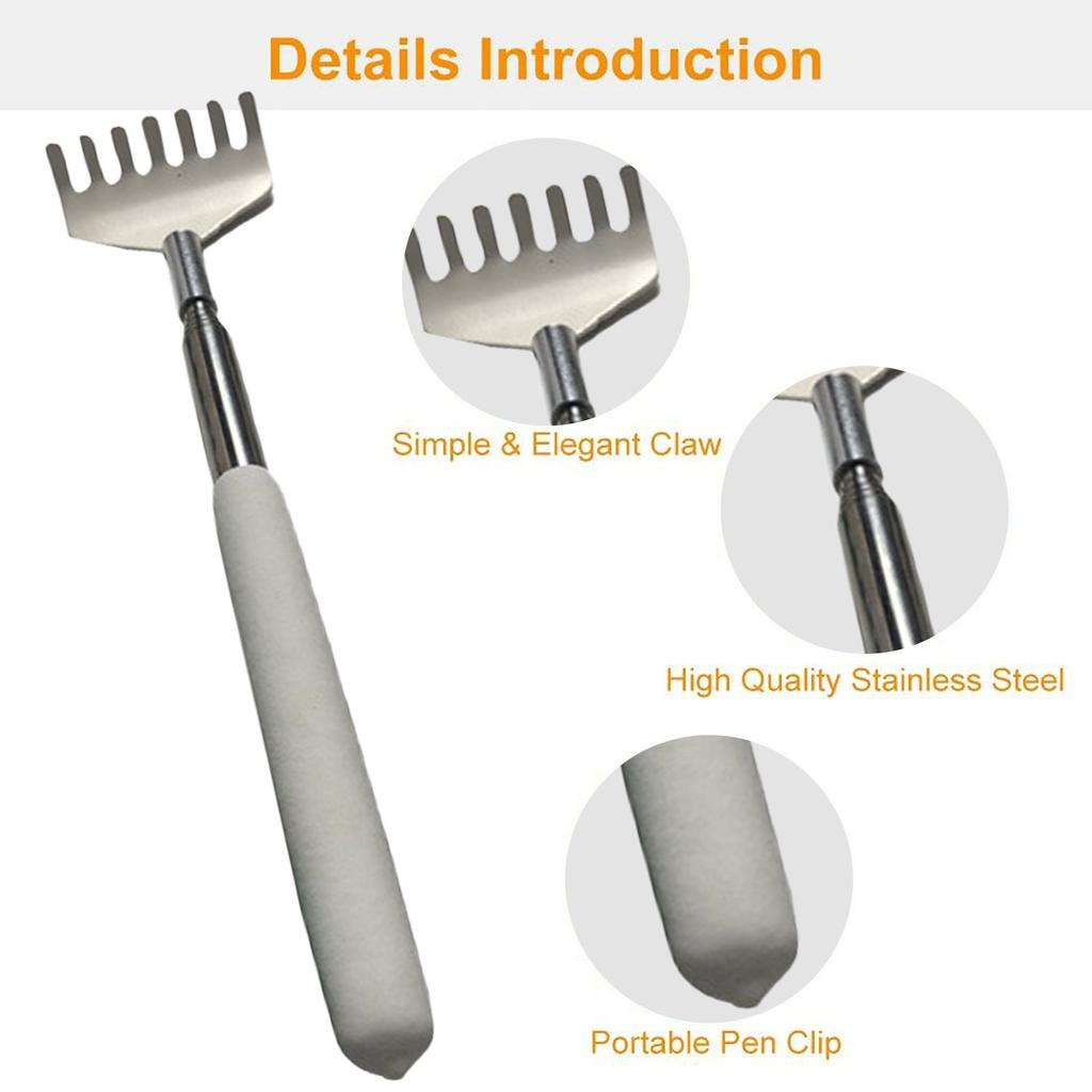Portable Extended Back Scraper, Stainless Steel Telescopic Back Scraper ...