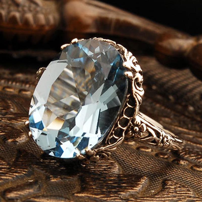 Buy European and American Fashion Women's Natural Mink Gemstone Ring at ...