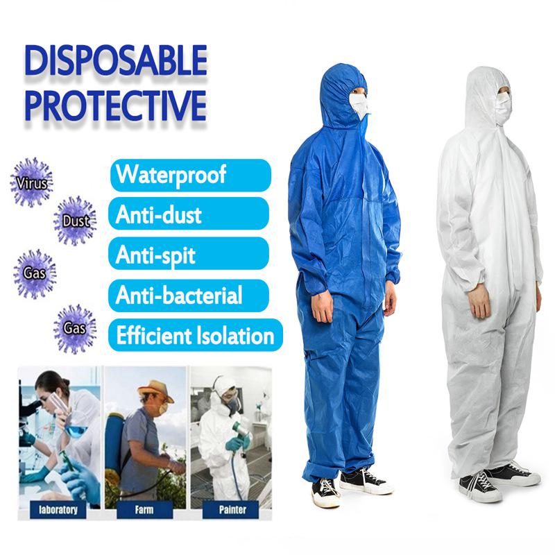 Buy Disposable Protective Clothing Siamese Hooded Farm Work Clothes ...