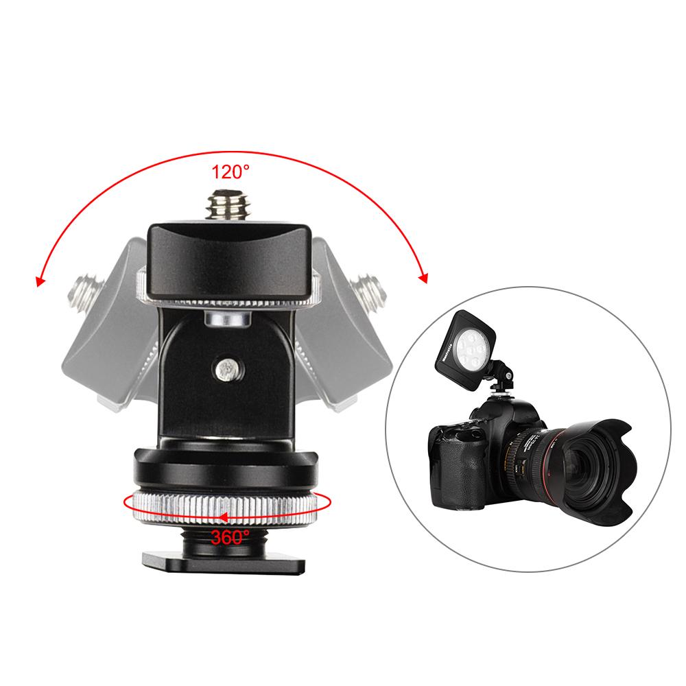 Buy Aluminum Alloy Mini Cold Shoe Mount Connecter Adapter Adjustable ...